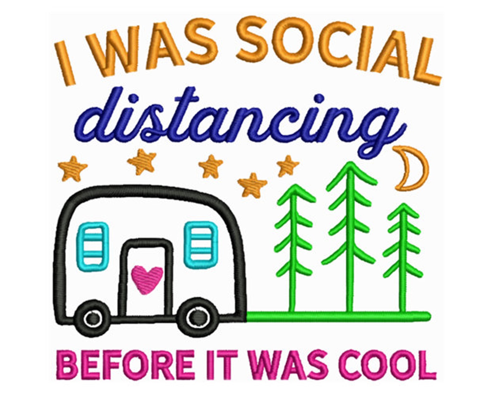 Social Distancing Machine Embroidery Designembroidery - Etsy