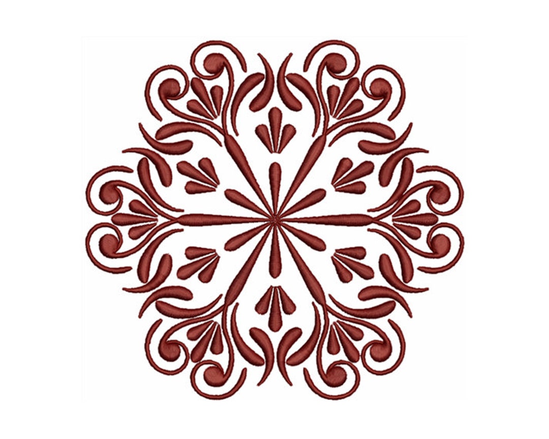 Floral Mandala Machine Embroidery Design - Intricate Floral Embroidery ...