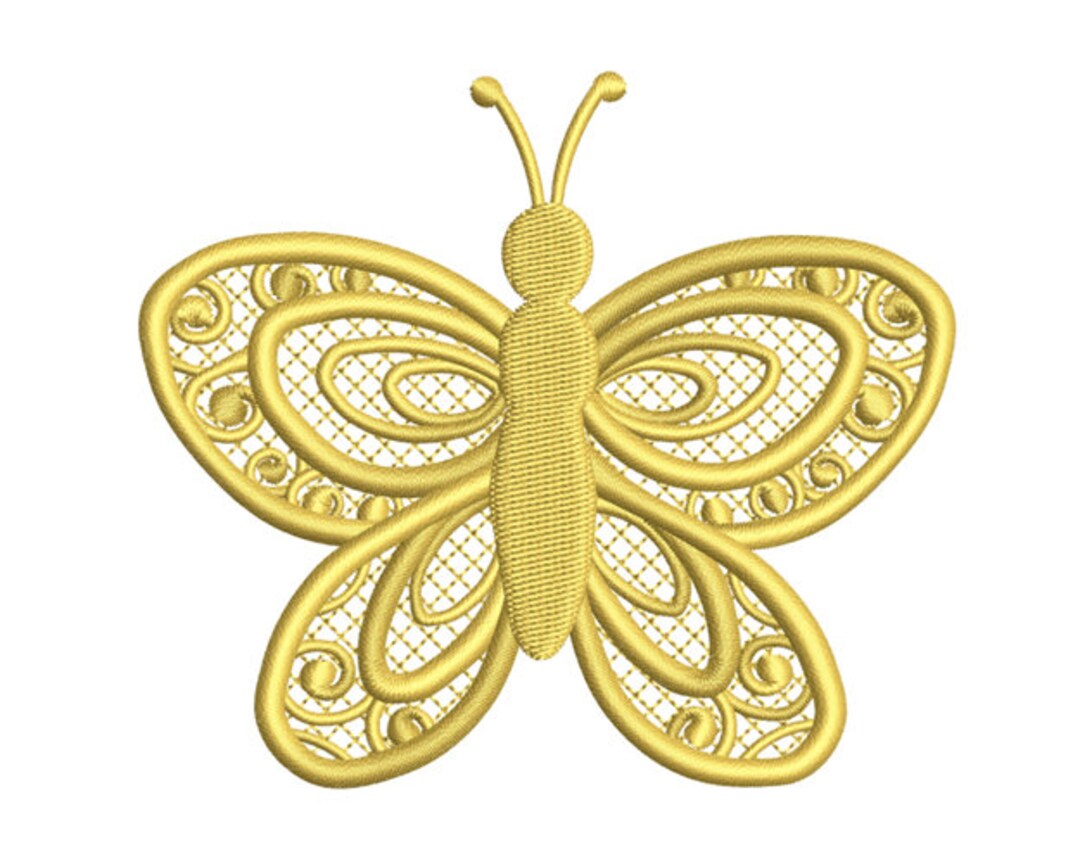 Lace Butterfly Machine Embroidery Design, Embroidery Designs, Machine ...