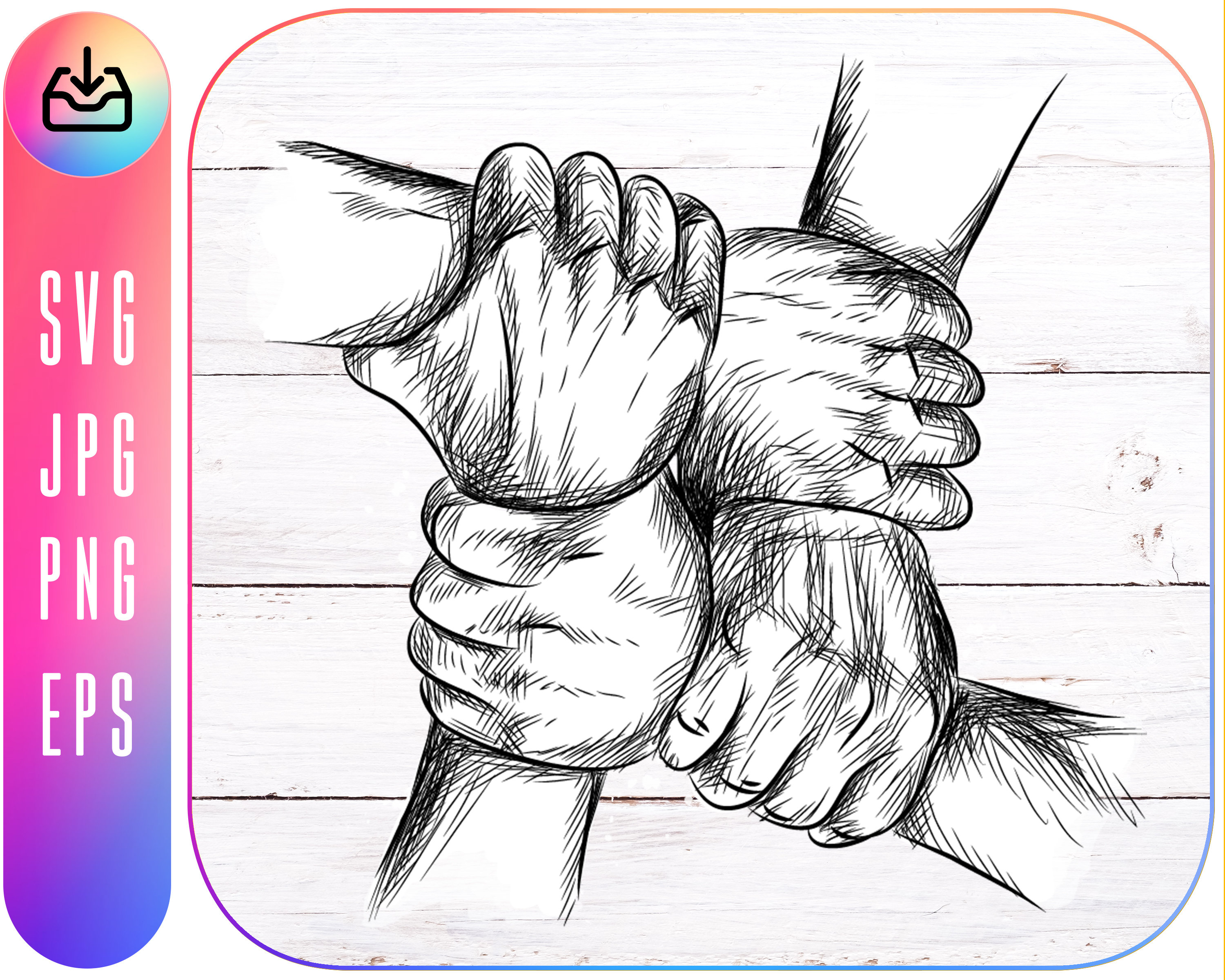 Helping Hands Border Clip Art