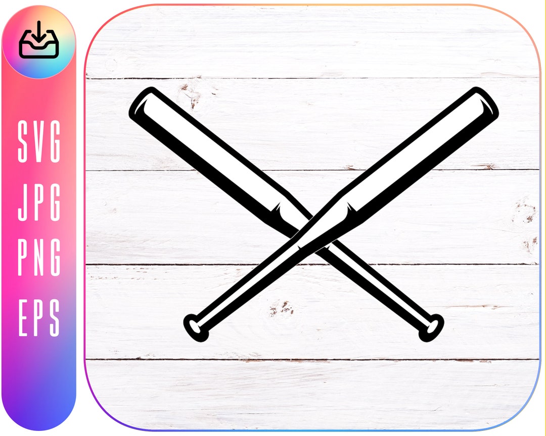 Baseball Bat Svg, Eps, Png, Wood Bat Svg, Baseball Bat Cut File, Wooden ...