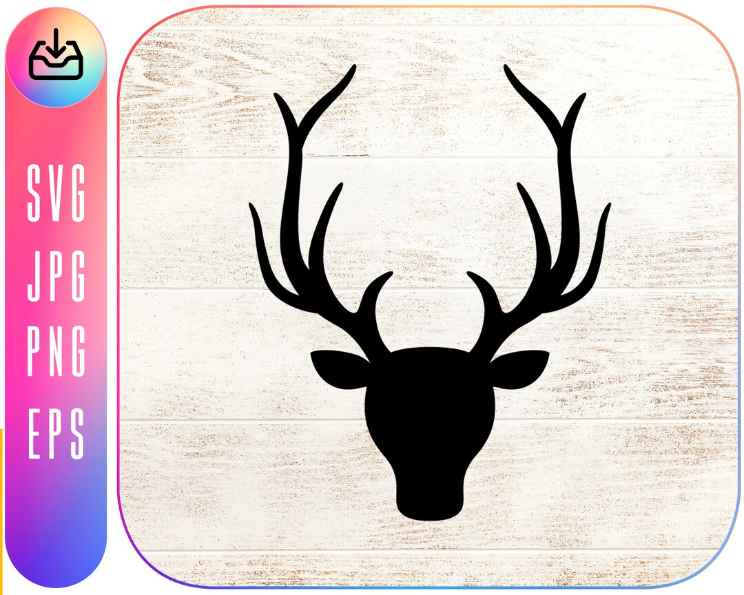 Stag Silhouette, Svg, Cut File, Christmas Decor Svg, Vector File, Deer ...