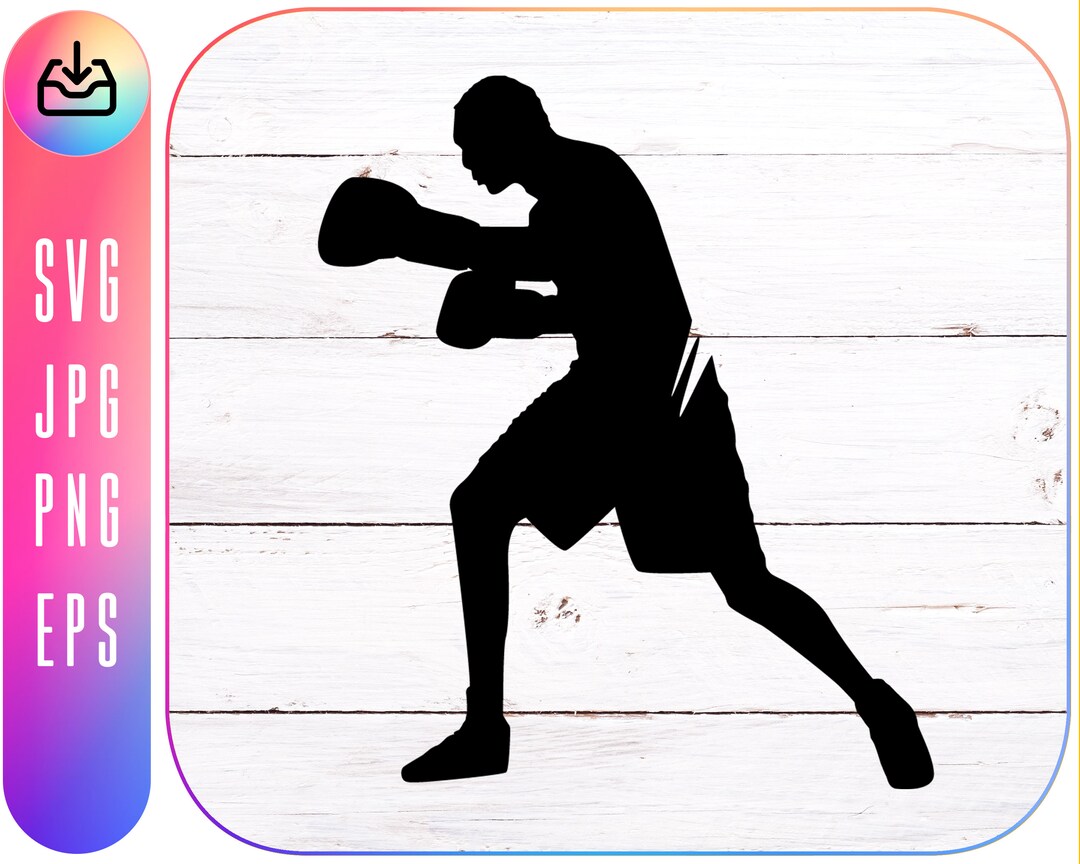 Boxing Svg File Boxing Gloves Digital Download Silhouette Vector Decal ...