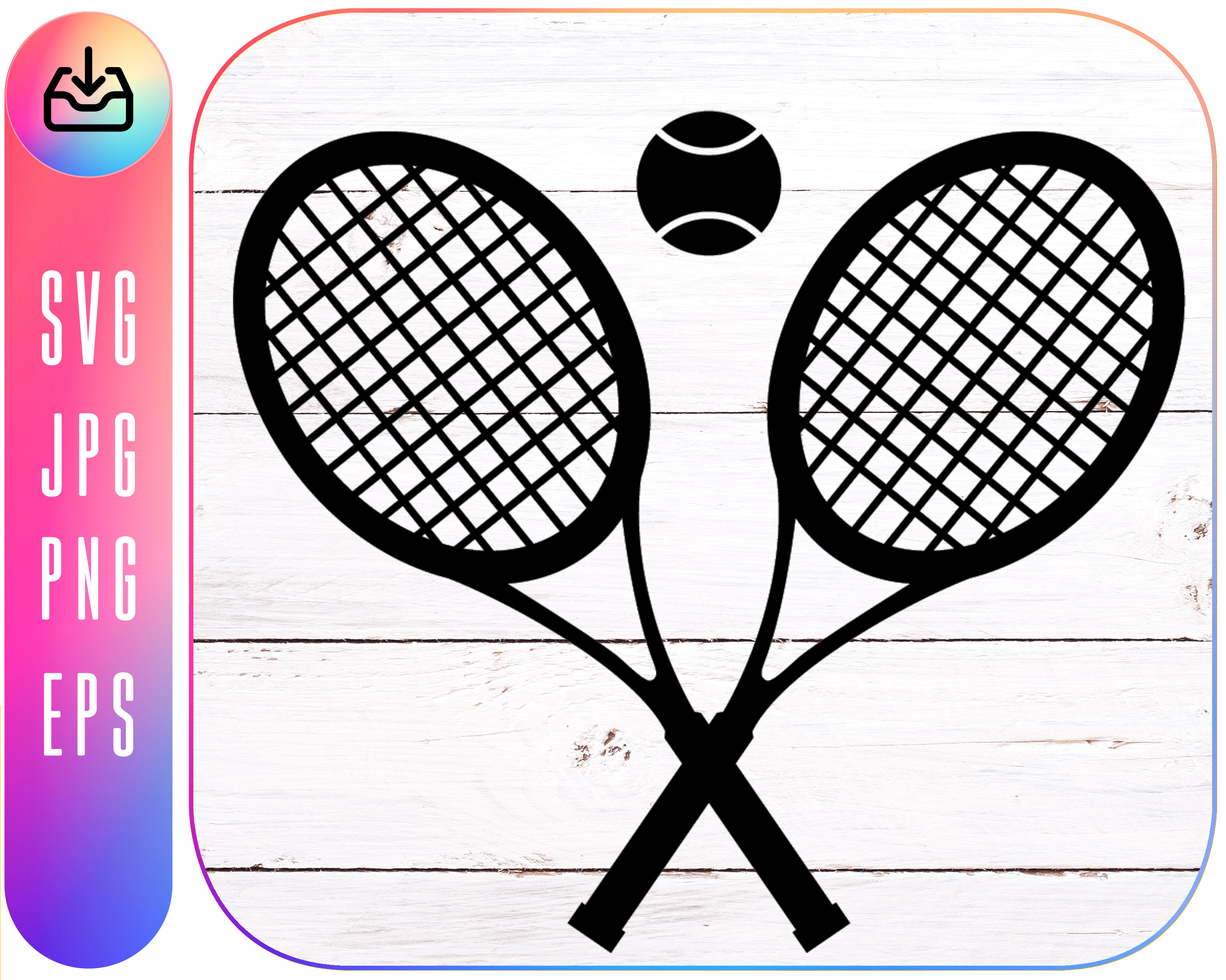 Tennis Ball and Racket Svg, Tennis Svg, Tennis Ball Svg, Tennis Racquet ...