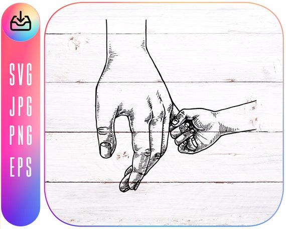 Fathers Day SVG. Dad Hand Child SVG. Digital Download Files - Etsy