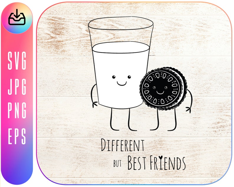Different but Friends Svg File Vector Printable Clipart | Etsy