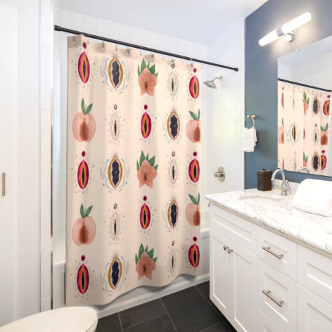 Vagina Shower Curtain Vulva Vulva Shower Curtain Gynecologist - Etsy ...
