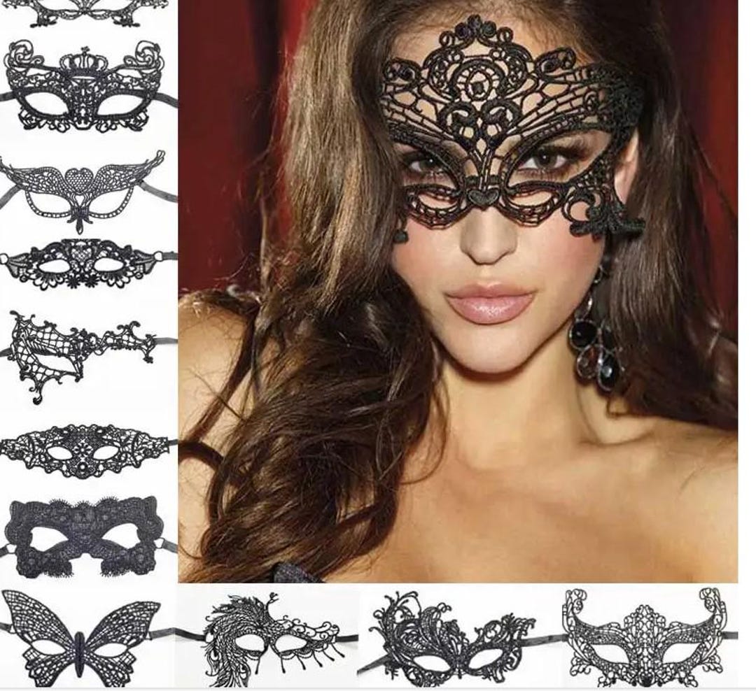 Sexy Lace Mask Women Man Eye Masquerade Halloween Party Ball Cosplay ...