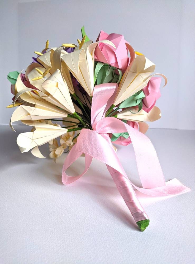 Valentine's Day Flowers, Valentine's Day Bouquet, Set of Origami ...