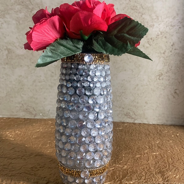 Rhinestone Vase - Etsy