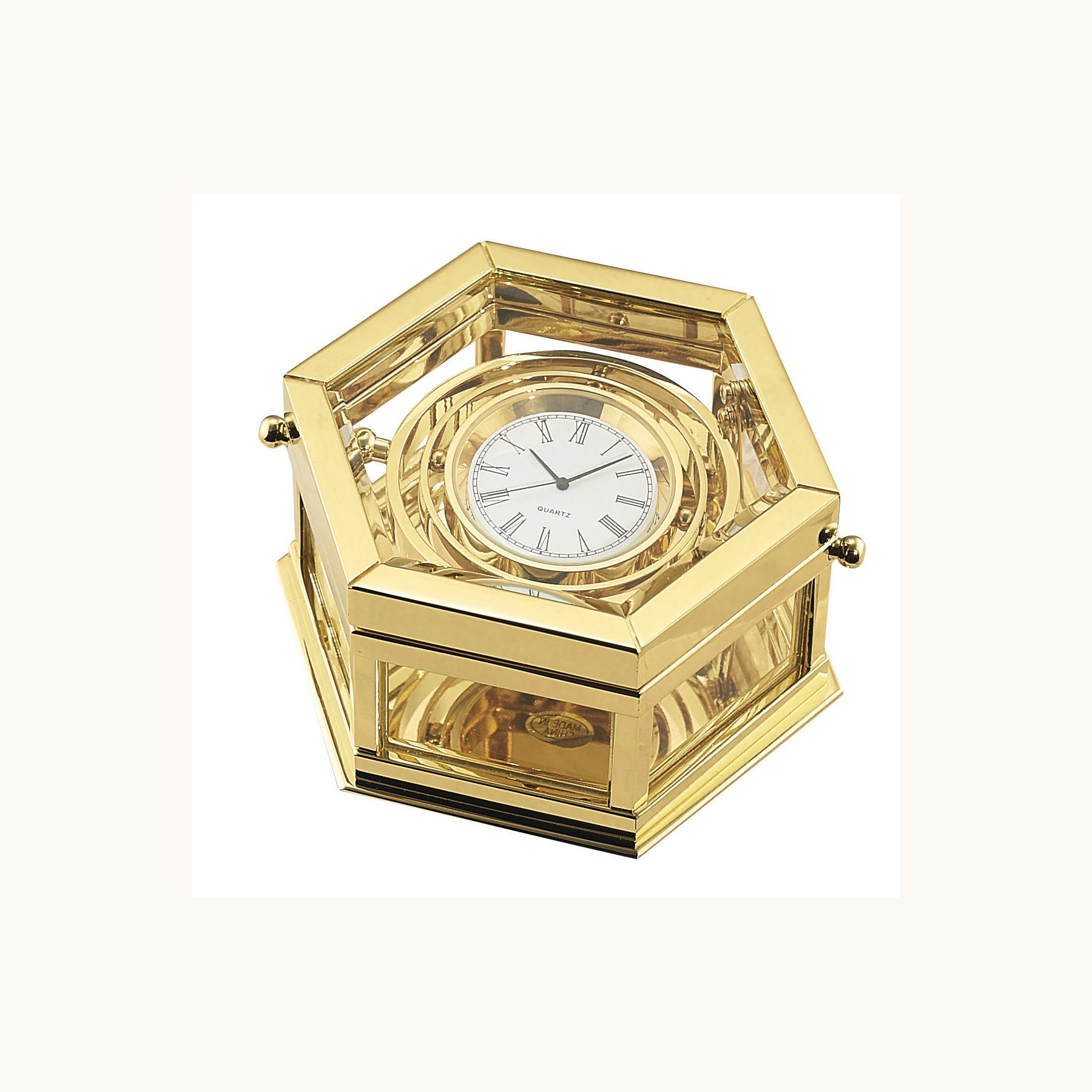 Elegante reloj hexagonal chapado en oro de 24 k | Etsy