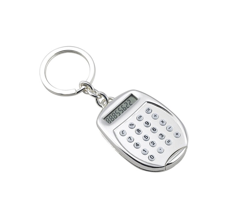 Elegant Silver Calculator Key Chain Personalized Key Chain - Etsy