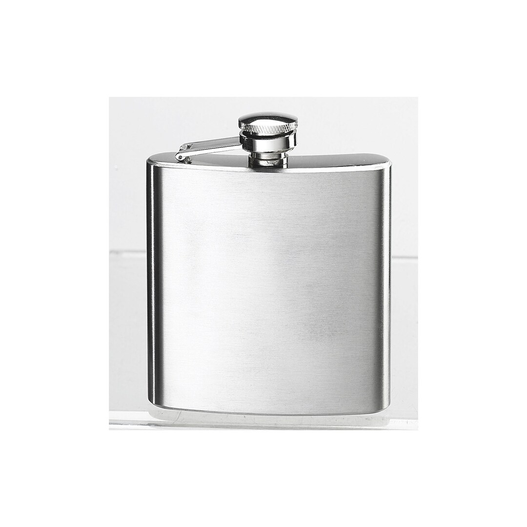 Matraz metálico con acabado plateado 6 oz - Etsy España