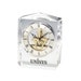 Elegant Crystal Desk Clock With Beautiful Silver Quartz Clock Movement ...