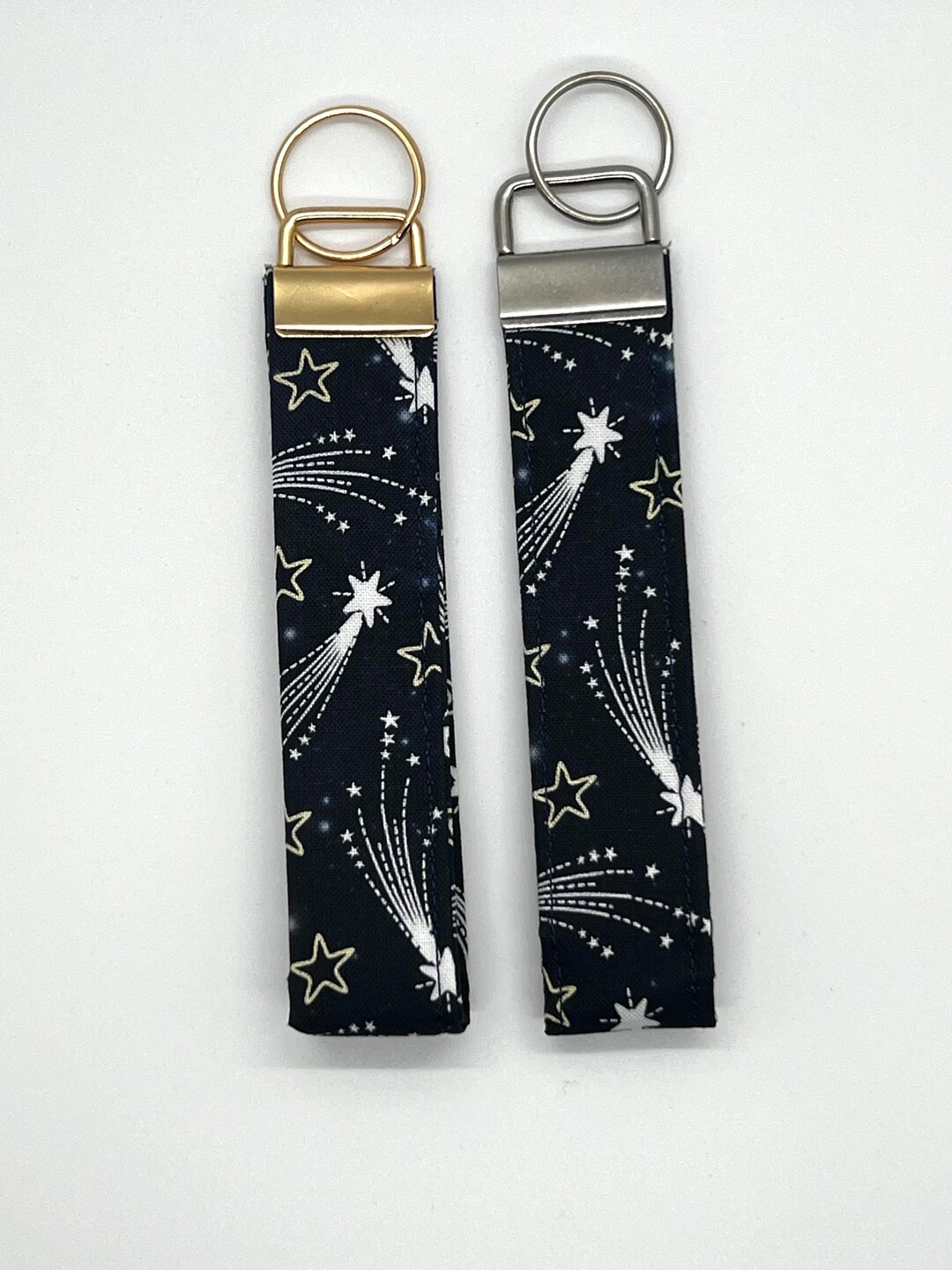 Shooting Star Fabric Keychain / Key Fob Keychain / Wristlet / Fabric ...