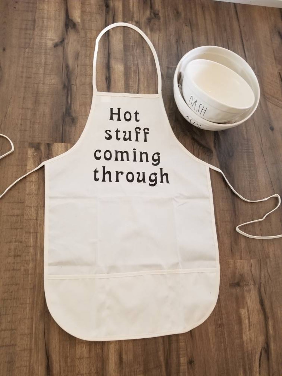 Hot Stuff Coming Through Apron, Unisex Adult Apron, Cute Apron ...