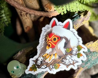 Kodama Sticker | Princess Mononoke Forest Spirit Vinyl Decal | Studio ...