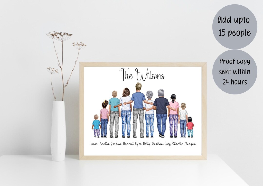 Personalised Family Print, Our Family Print, Family Print, Family ...