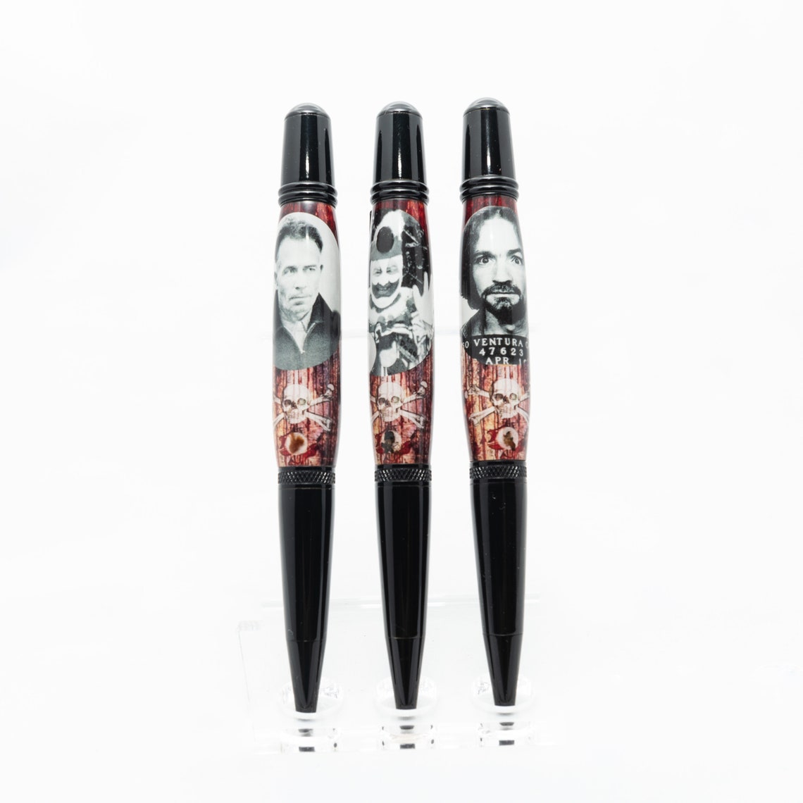 Serial Killer Pens Resin Cast Memento Twist Pen on Black - Etsy New Zealand