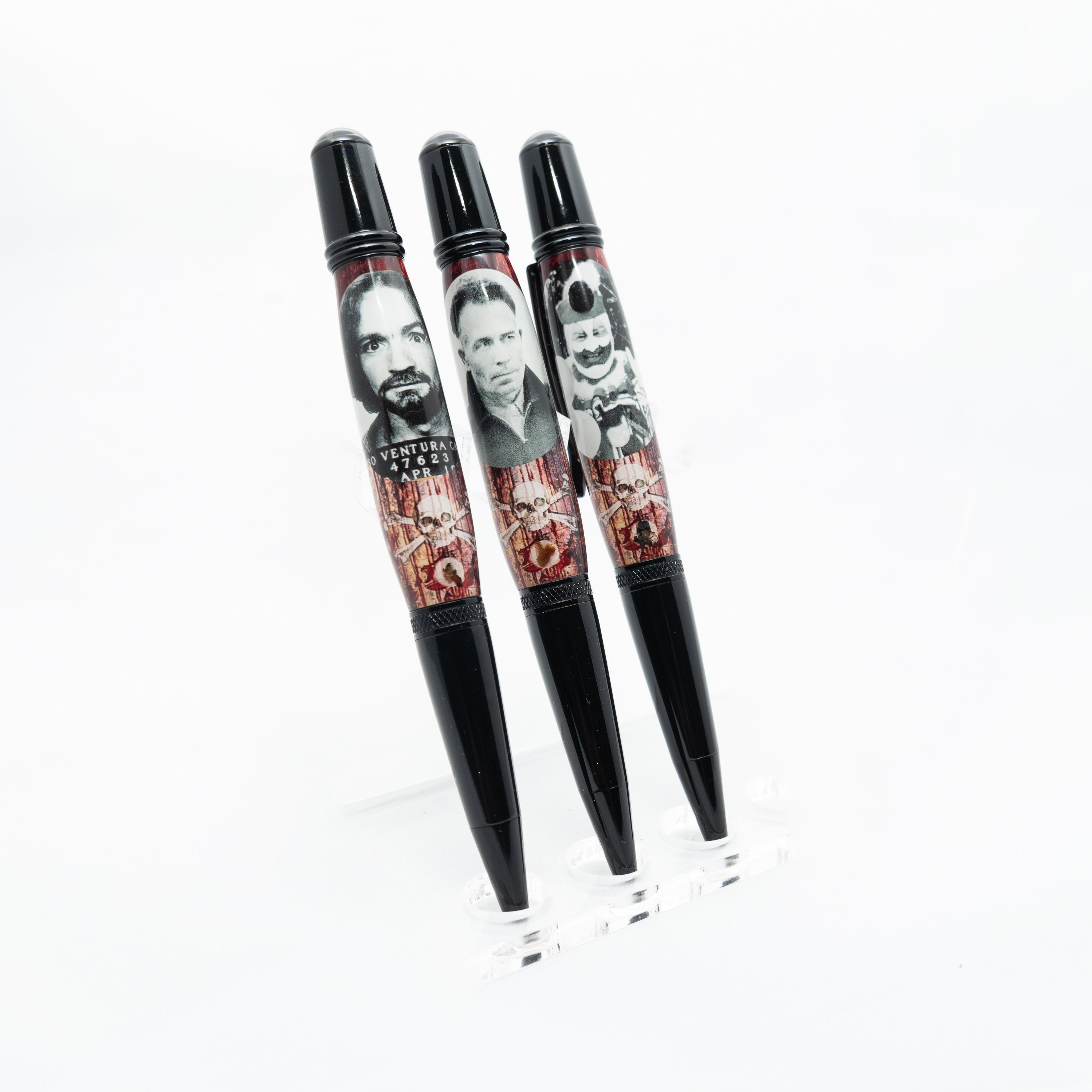 Serial Killer Pens Resin Cast Memento Twist Pen on Black - Etsy New Zealand