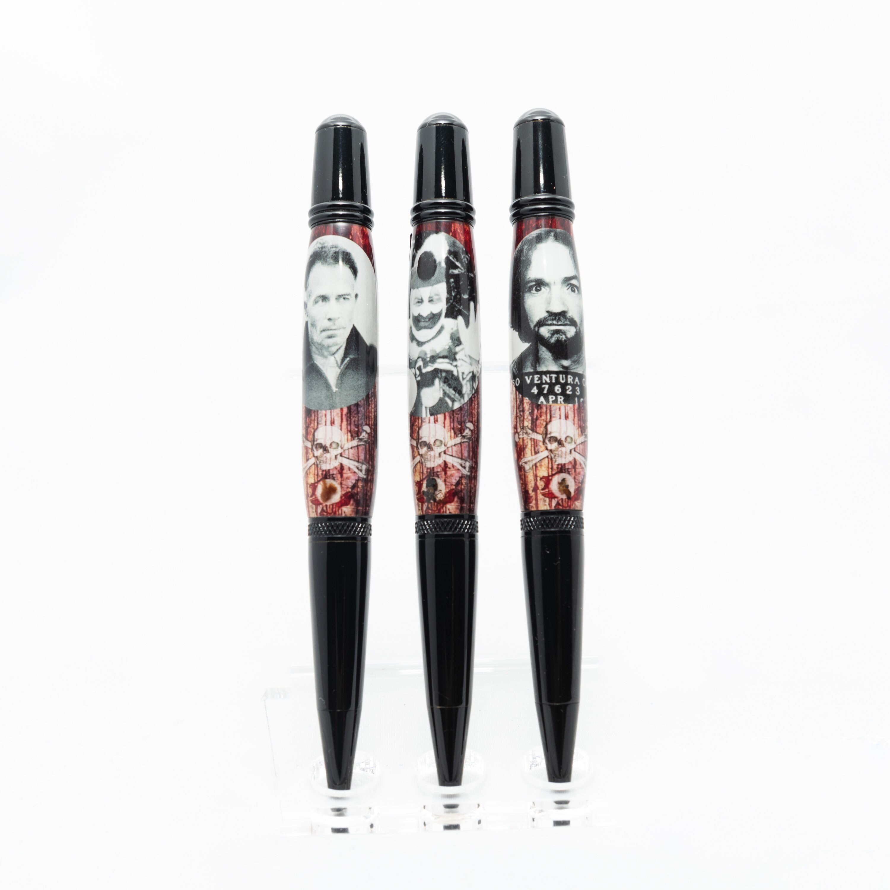 Serial Killer Pens Resin Cast Memento Twist Pen on Black - Etsy