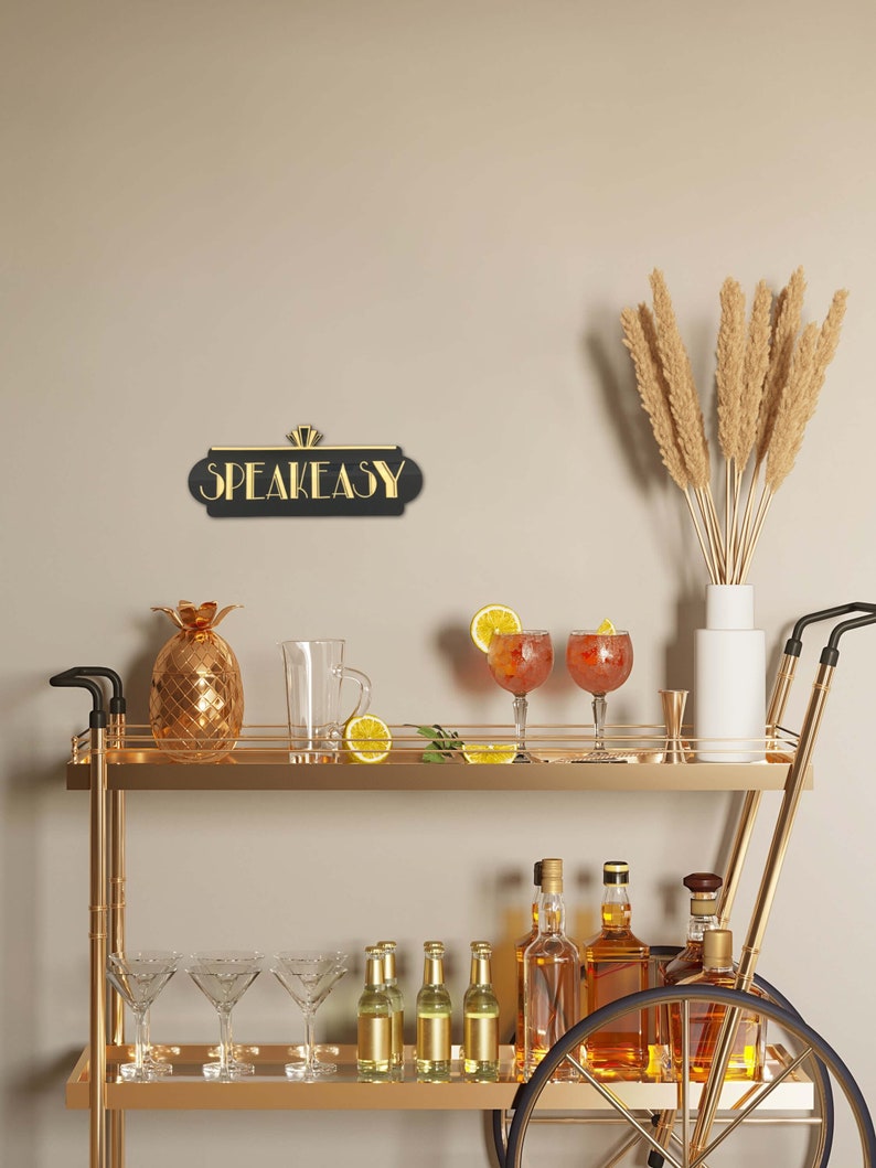 Art Deco Sign SPEAKEASY Sign Acrylic Sign Art Deco Decor - Etsy