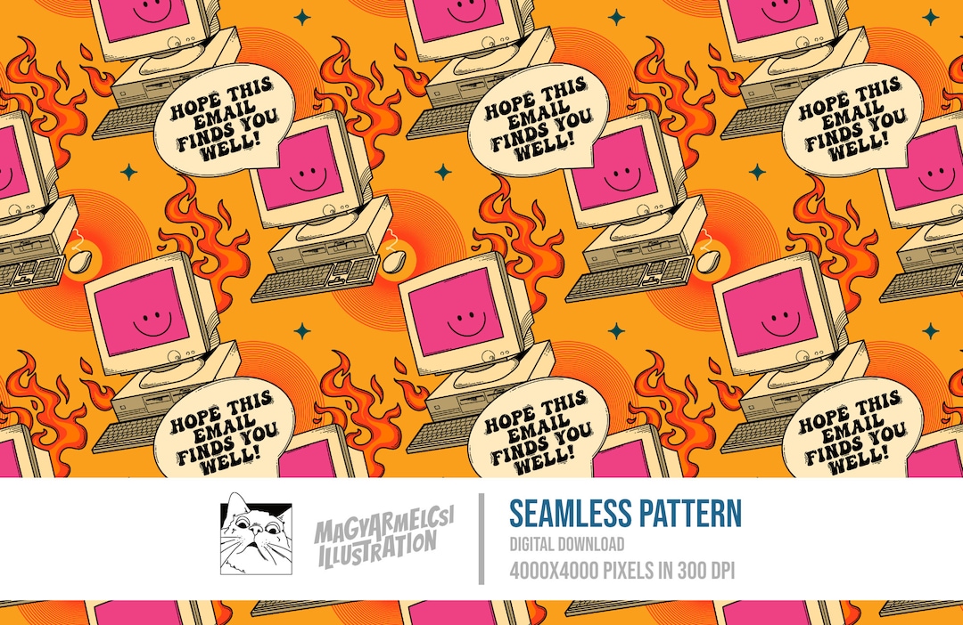 Corporate Humor Seamless Pattern - Digital Download - Digital Paper ...