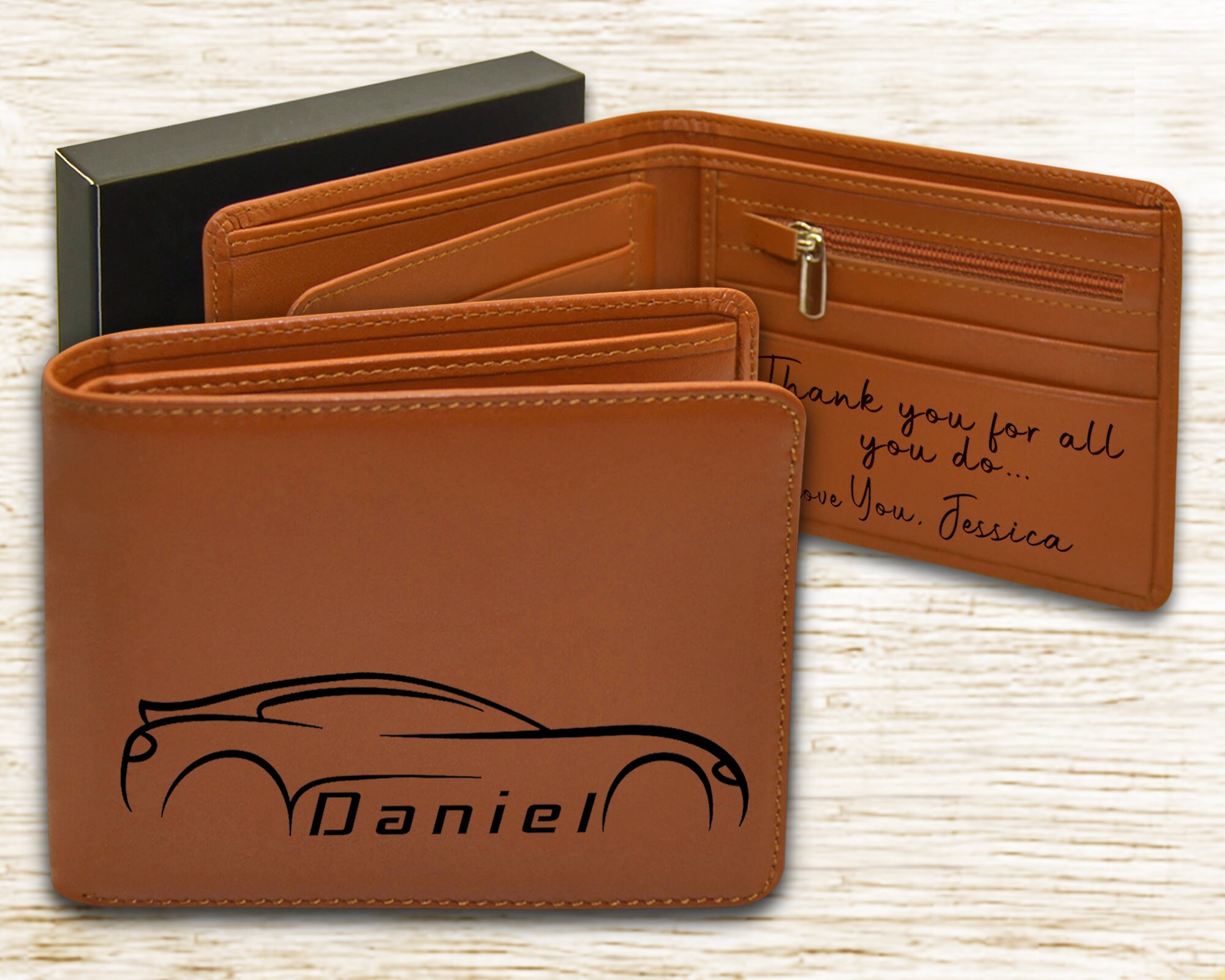 Car Lovers Gift Personalised Wallet Genuine Leather Wallet | Etsy
