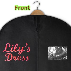 Personalised Embroidered Dress Bag Dance Costume Bag Costume Carrier ...
