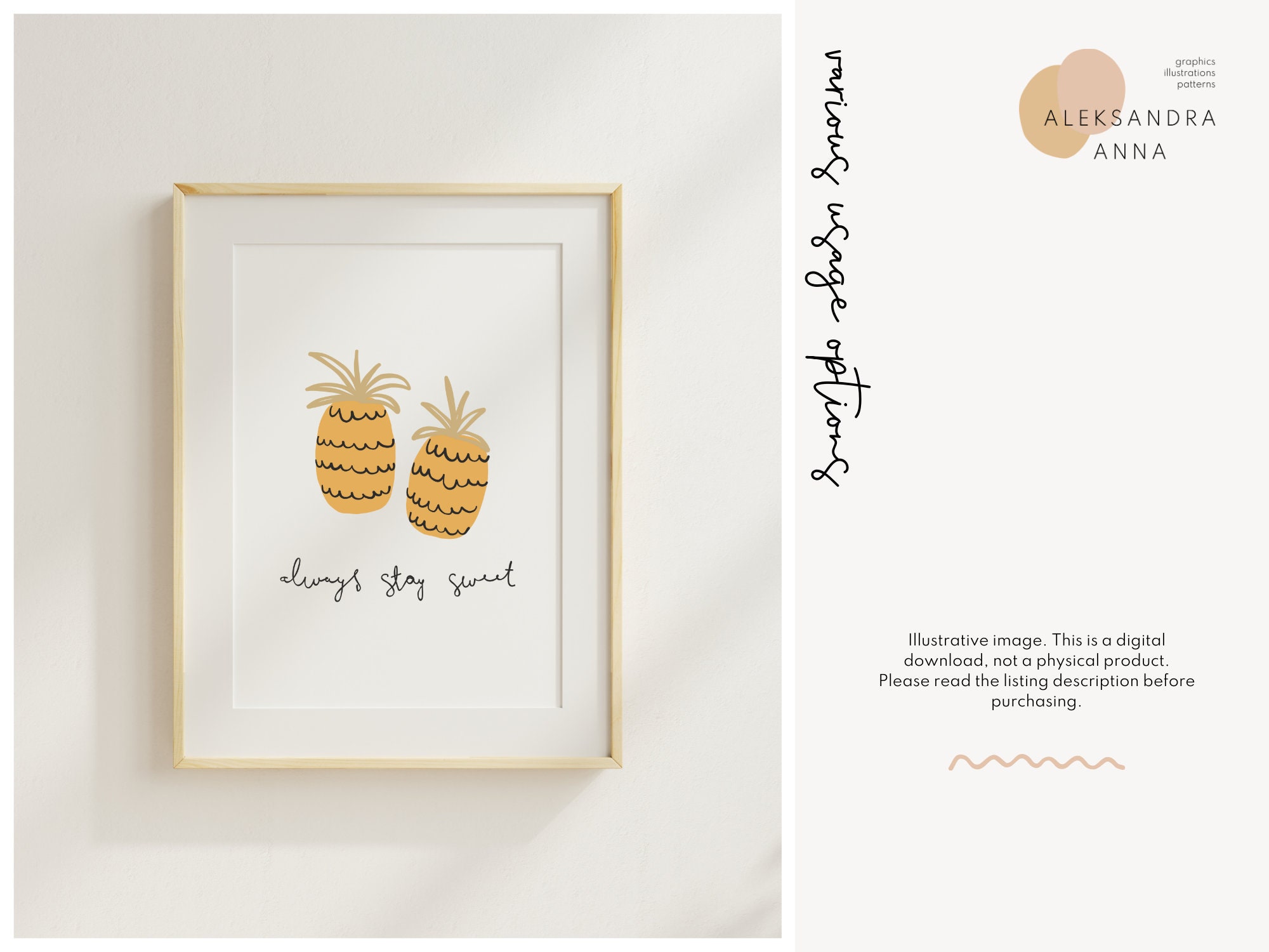 Pineapple Clipart SVG, Printable Stencil Template, Fruit Graphic PNG ...