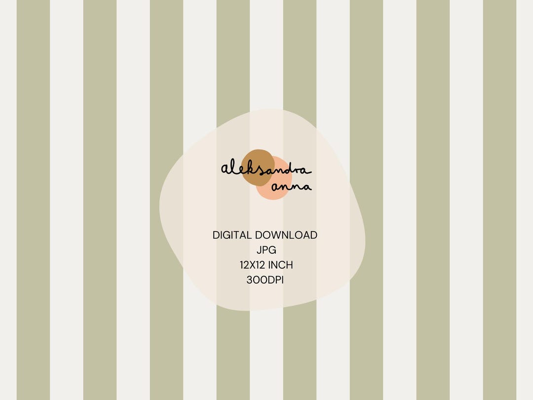 Modern Vertical Stripes Neutral Tones Pattern, Light Green, Instant ...