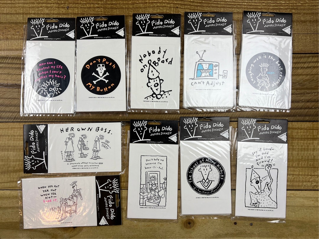 NOS Sealed VTG 1985 Dakin Fido Dido Jumbo Sticker Lot of 10 7-UP - Etsy