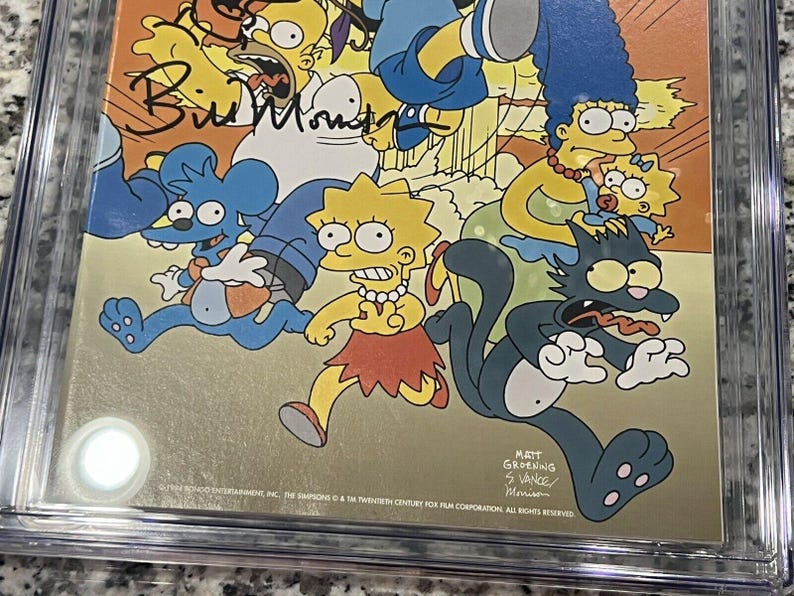 Simpsons Comics #5 CGC SS 9.8 POP 1 Signed Sketched Bill Morrison Bart ...