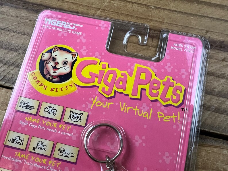 NOS VTG Tiger 1997 Giga Pets Virtual Pet Compu Kitty SEALED - Etsy