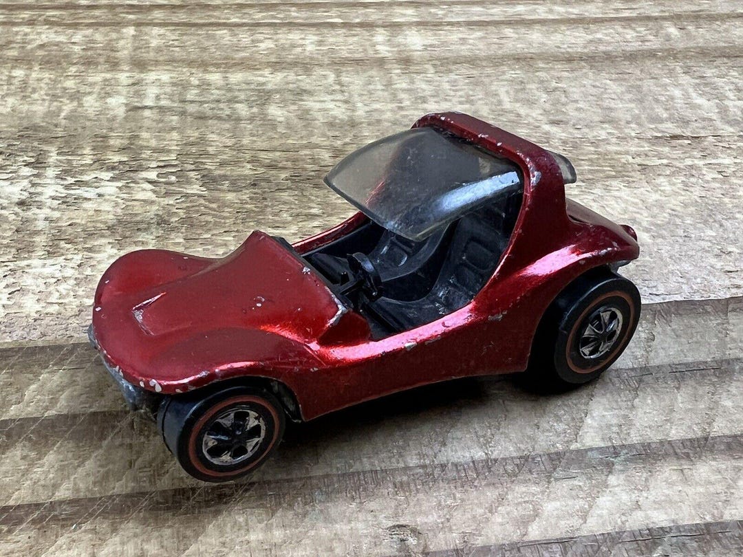 VTG 1969 Mattel Hot Wheels Redline Sand Crab Magenta Red USA Black ...