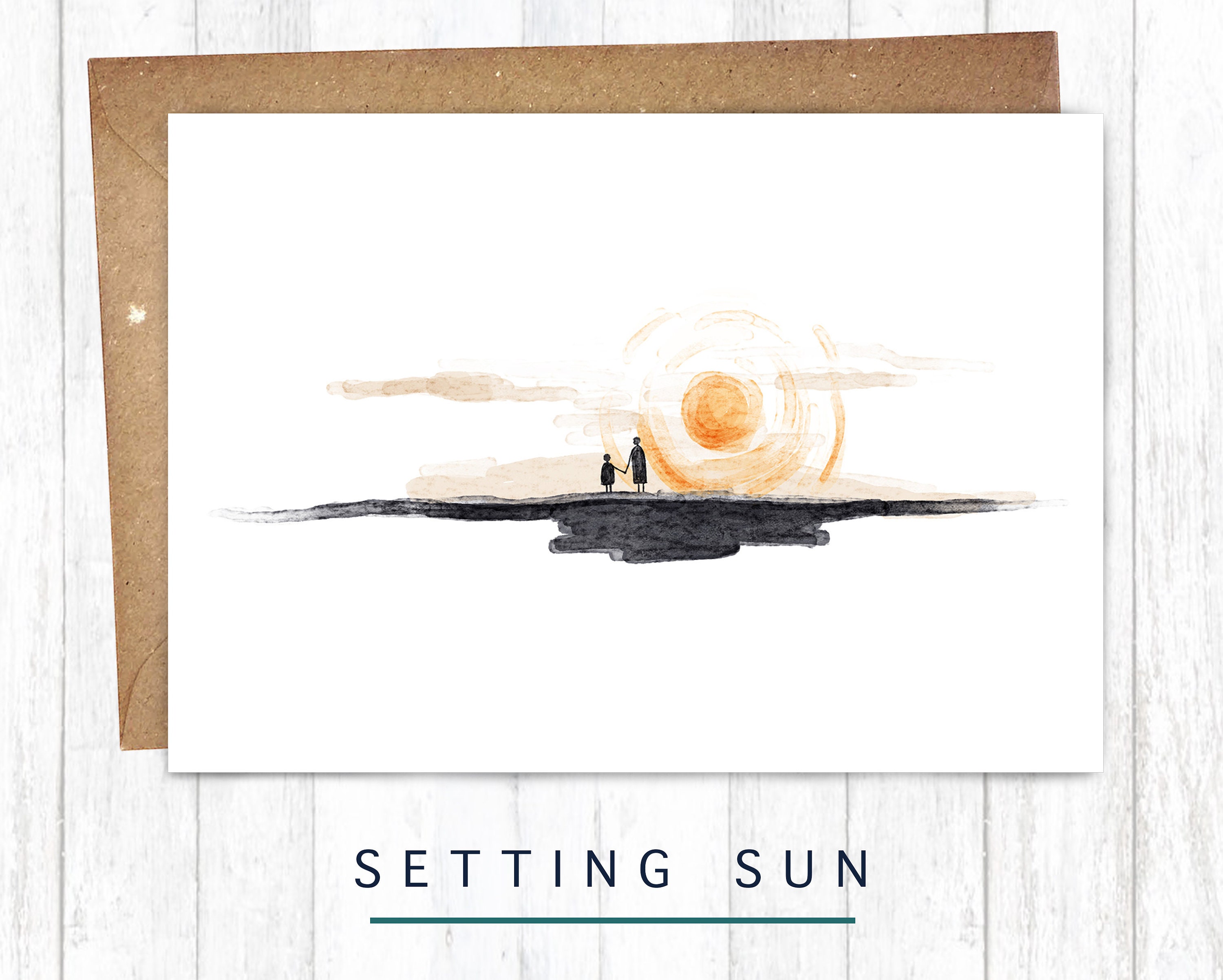 Illustrated Cards. Sky and Sunset Designs. Bundle of 3 A6 Cards - Etsy