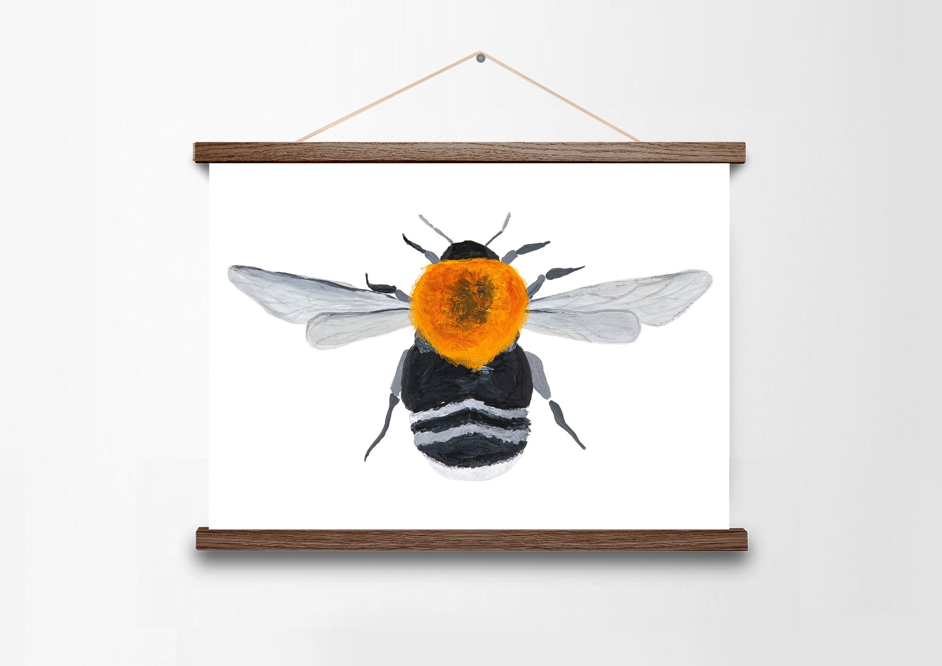 BUMBLEBEE Print | Modern Artwork Design | Illustrated Artwork of Garden ...