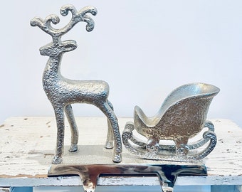 Reindeer Stocking Holder - Etsy