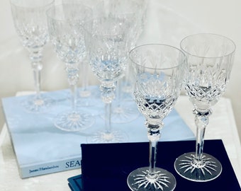 Rogaska Crystal Set of 4 Champagne Flutes / Glasses Gallia Gray Cut ...