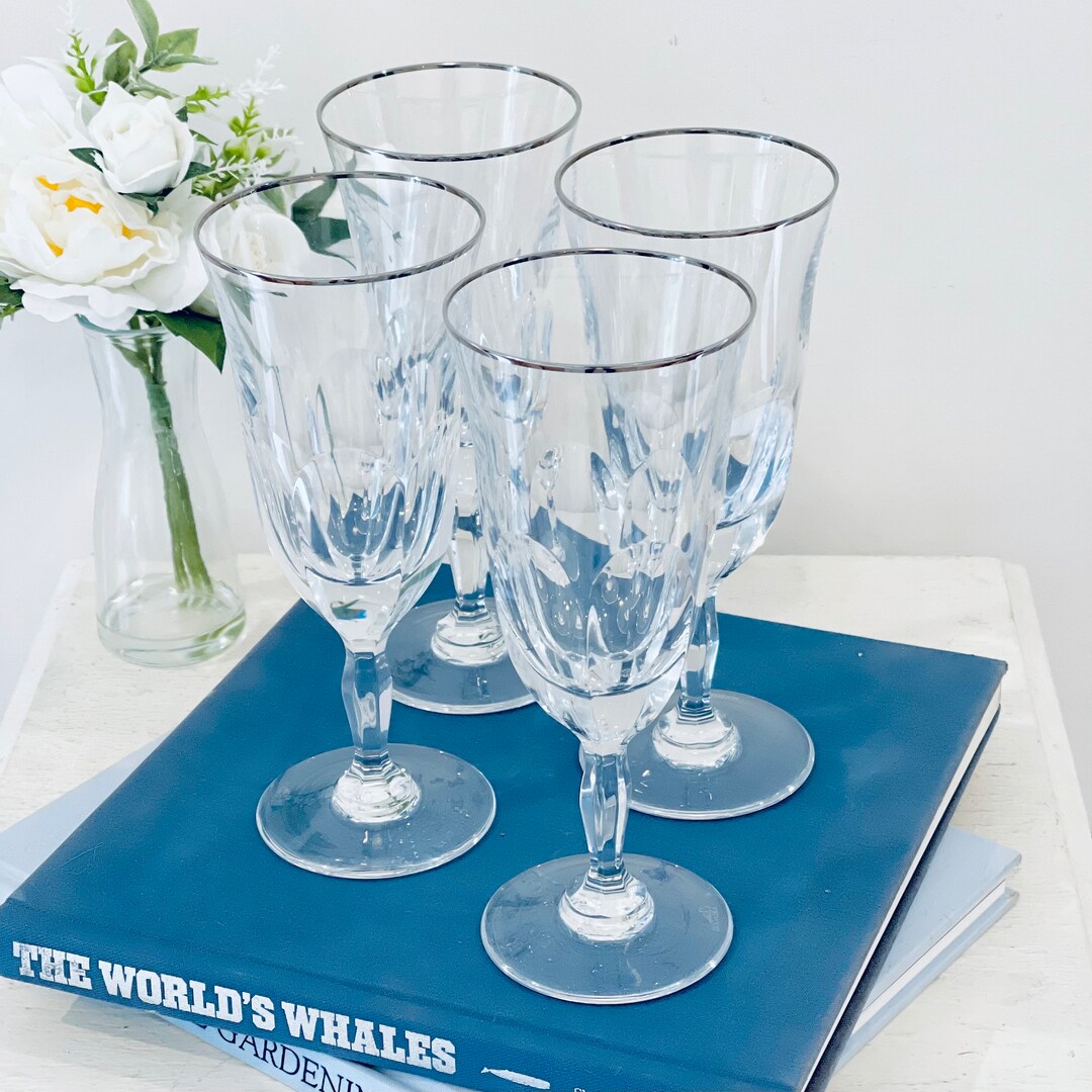 Rogaska Aulide Platinum Hand Cut Lead Crystal Iced Beverage Slovenia ...