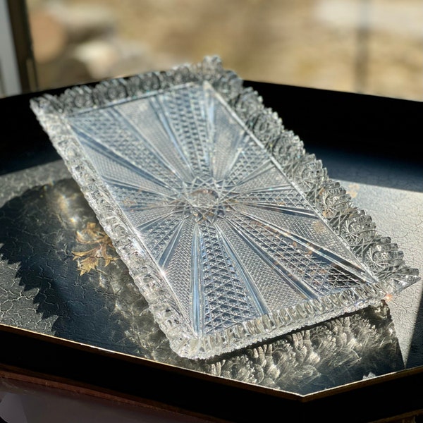 Crystal Platter - Etsy