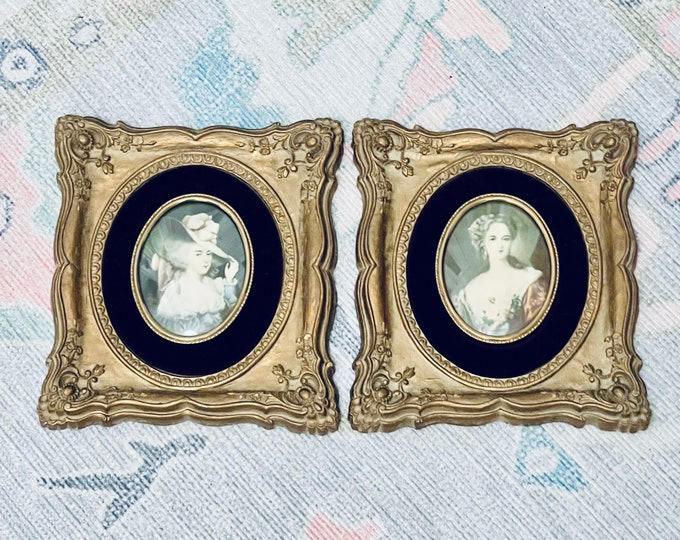 Victorian Cameo Portraits Set of 2 Thomas Lawrence Joshua Reynolds ...