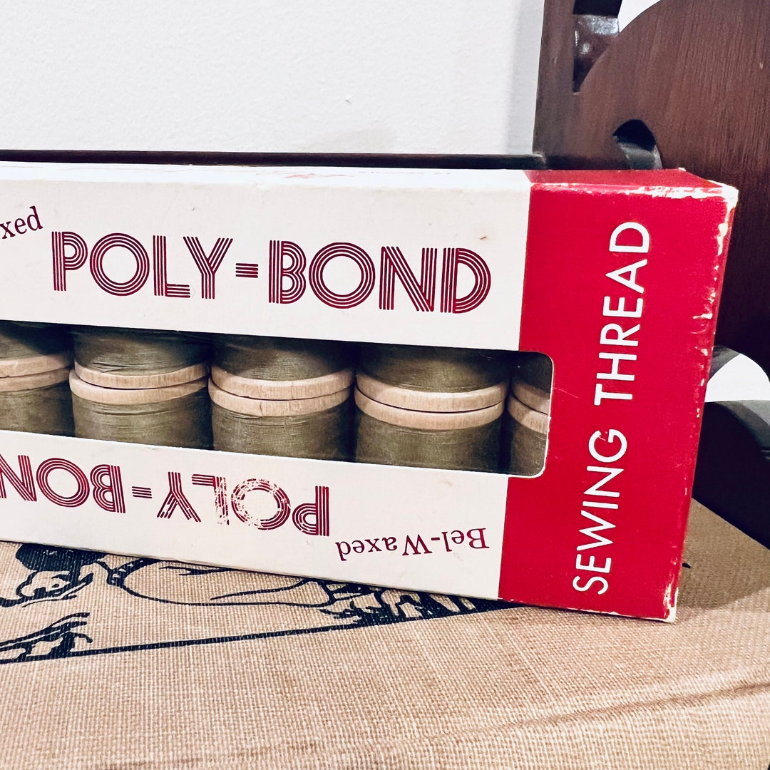 Vintage Belding Corticelli Taupe Poly-bond Sewing Thread Wooden Spools ...