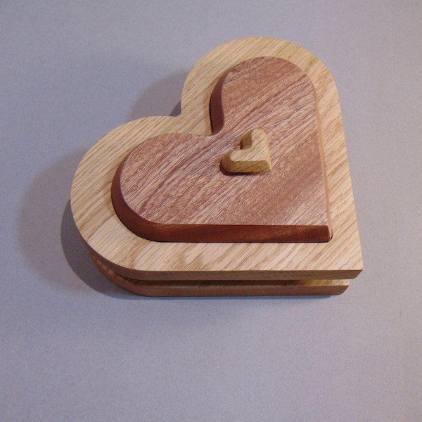 Wooden Heart Box - Etsy UK