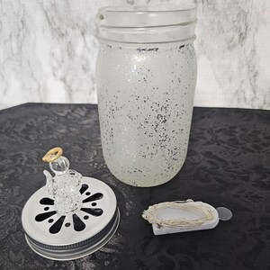 Glass Angel Jar Light, Christmas Angel Jar, Crystal Angel Topper, Angel ...