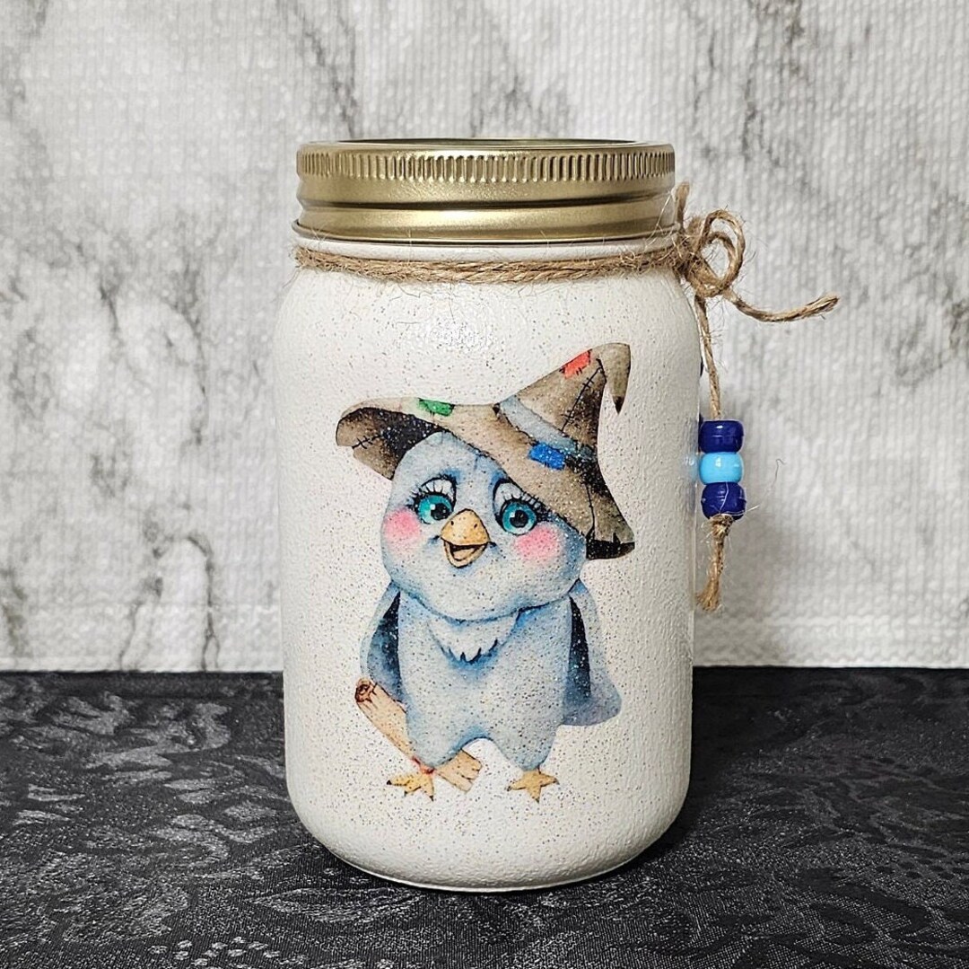 Owl Mason Jar, Country Owl Vase, Farmhouse Owl Vase, Owl Centerpiece ...