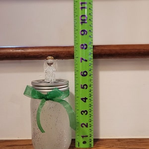 Glass Angel Jar Light, Christmas Angel Jar, Crystal Angel Topper, Angel ...