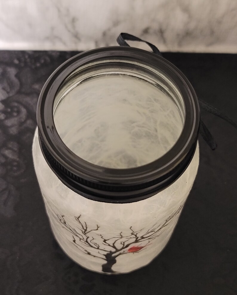 Cardinal Lighted Vase Sparkle Cardinal Jar Light Cardinal - Etsy