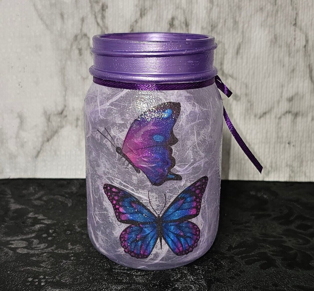 Purple Butterfly Light, Sparkle Butterfly Light, Purple Butterfly Decor ...