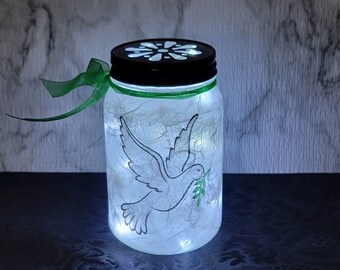 Glass Dove Light - Etsy